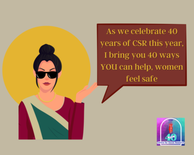 40 Ways YOU Can Help Women Feel Safe